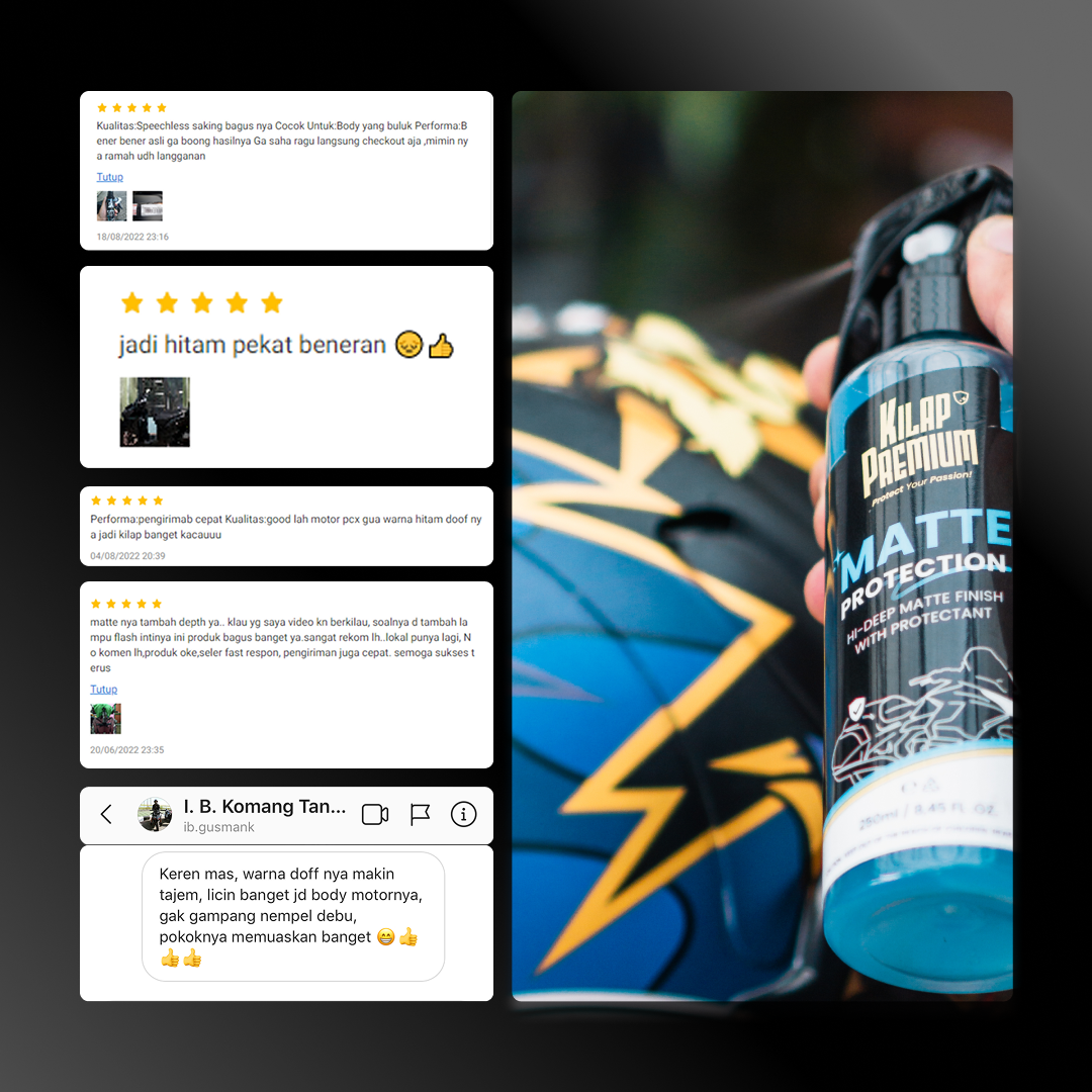 Jual Matte Protection | Kilap Premium - Perawatan Motor Body Doff Helm ...