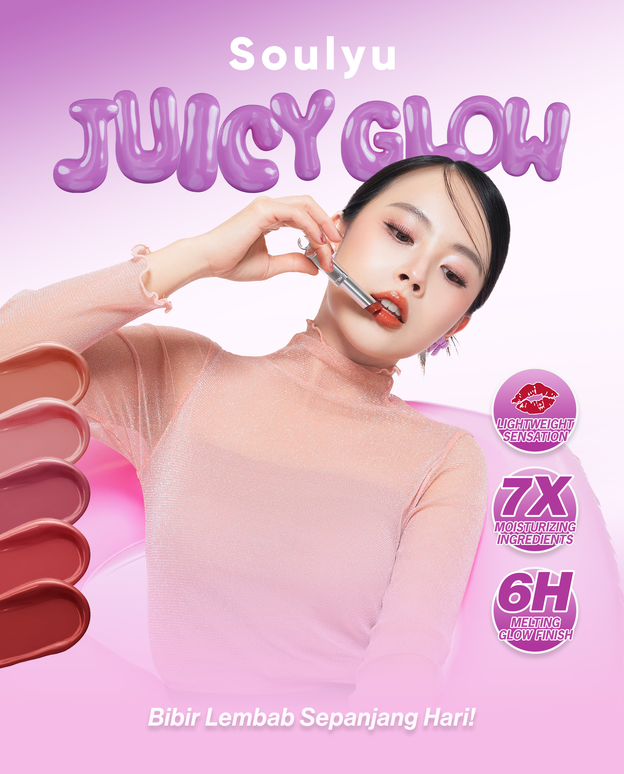 Jual SOULYU Juicy Glow Lip Balm 3.2 gr - Lips But Better | Shopee Indonesia