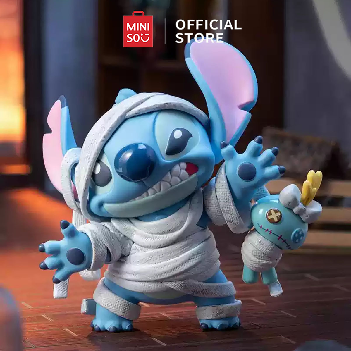 Jual Miniso X Disney Stitch's Wacky Diary 2.0 Series Figures Flocking ...