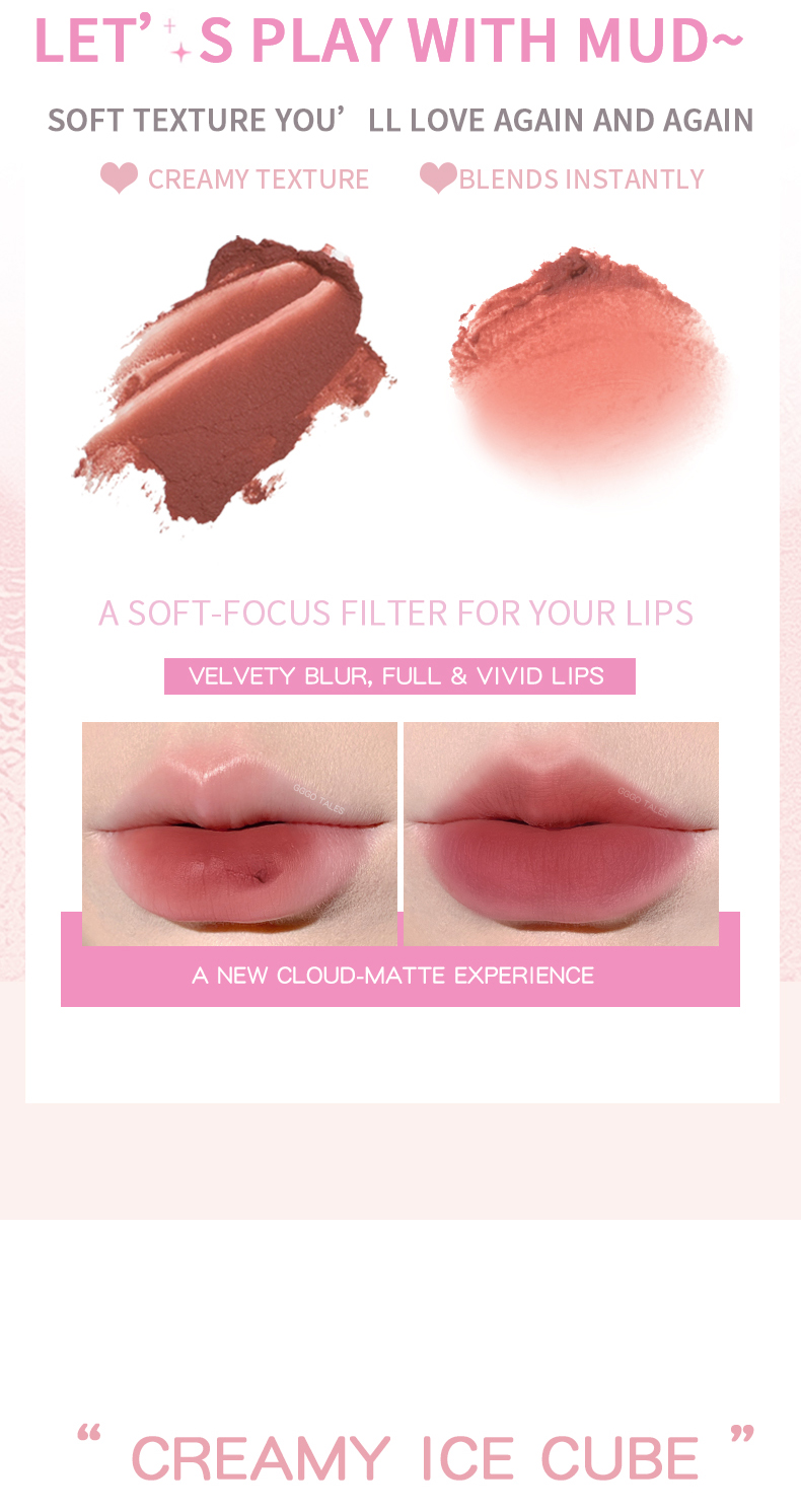 Jual [BEST SELLER]GOGO TALES Ice Lipmud Lip Matte Velvet Lipstick Tahan ...