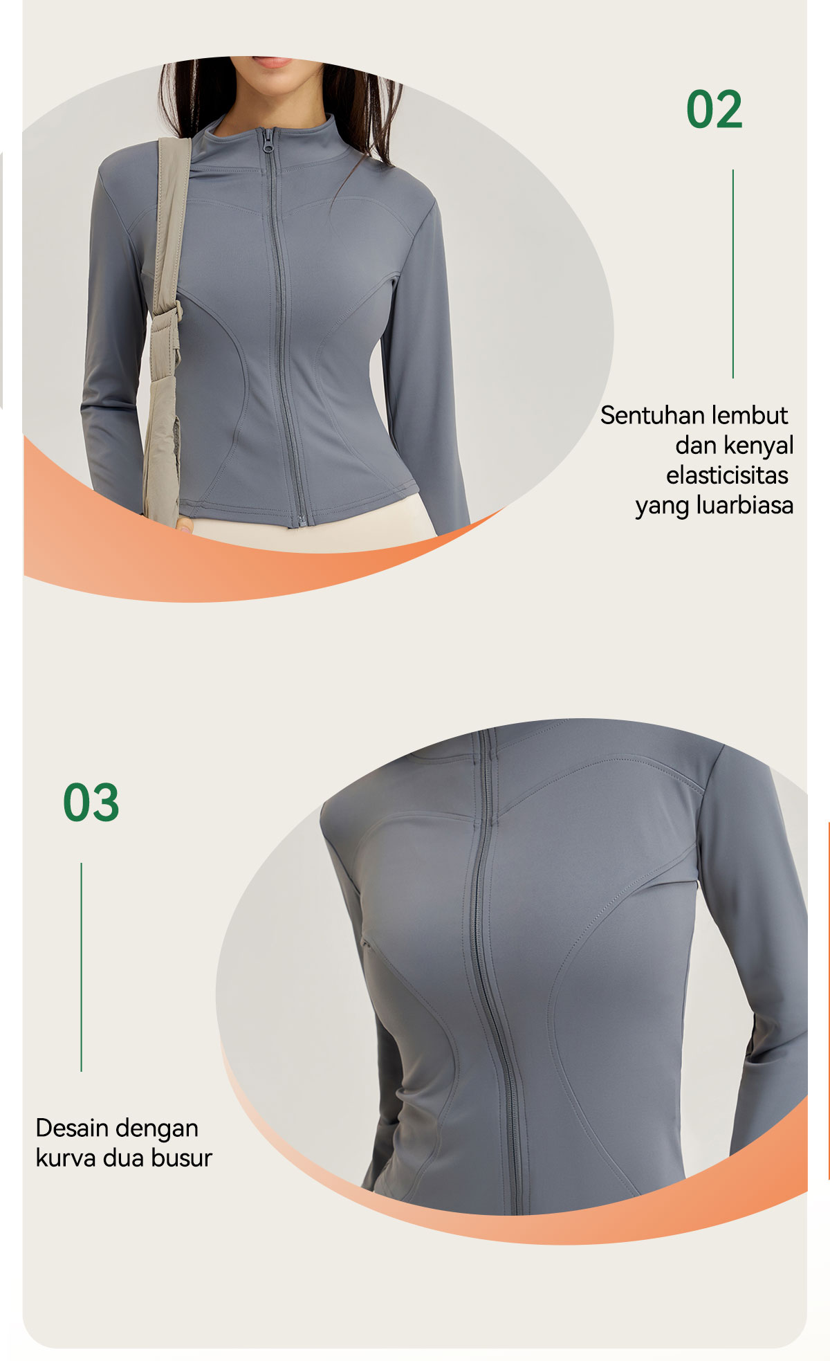 Jual COSI ACTIVE Jaket Lengan Panjang Untuk Olahraga Yoga Wanita Airy ...