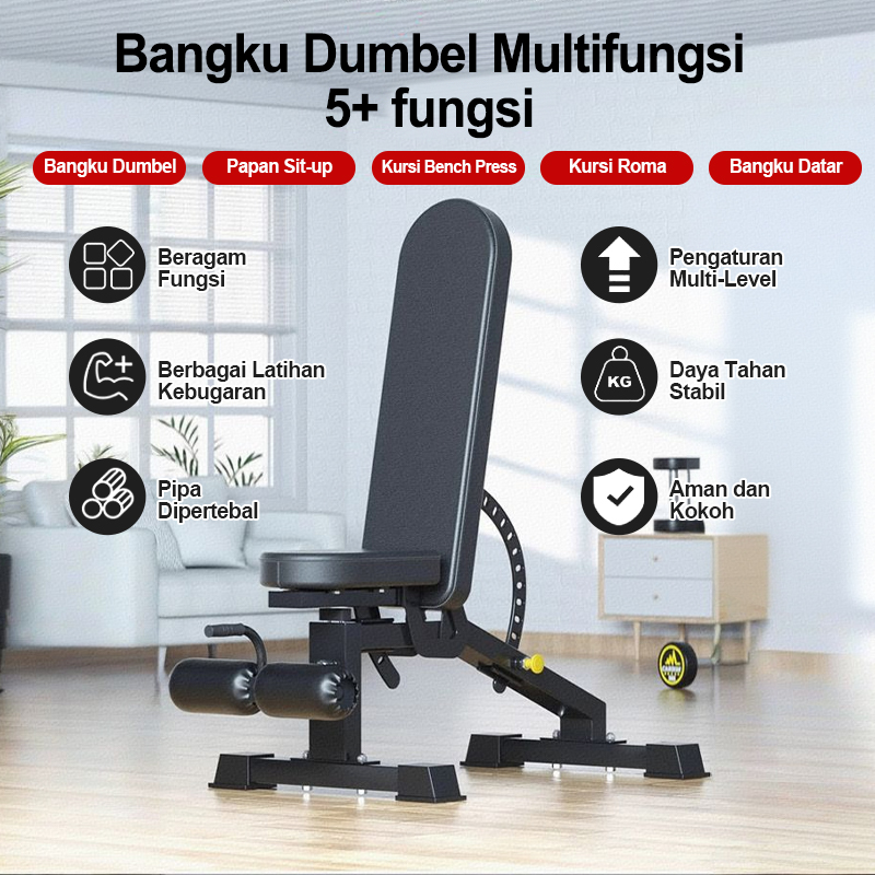 Jual EBUY bangku dumbbell multifungsi/bangku latihan sit-up/Exercise ...