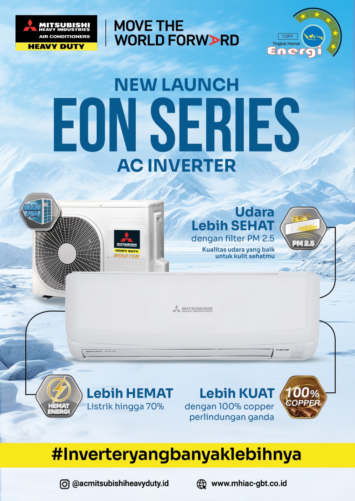 Jual MITSUBISHI AC 2,5 PK INVERTER DELUXE SRK24YYM-W3 EON SERIES ...