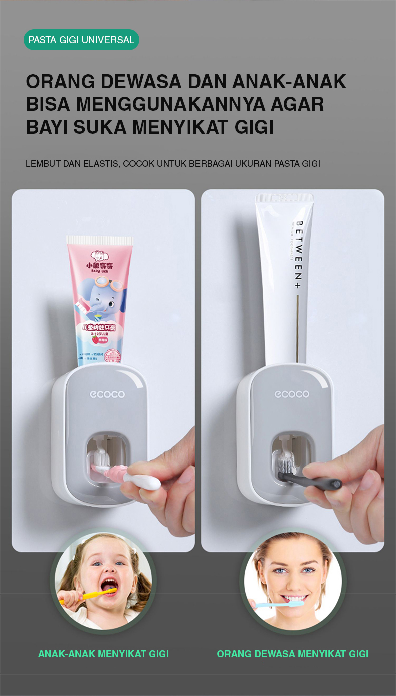 Jual Ecoco Automatic Toothpaste Dispenser - Dispenser pasta gigi ...