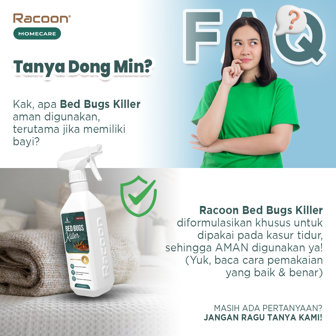 Jual RACOON Bed Bugs Killer Spray Anti Kutu Kasur Tungau / Kutu Busuk Tahan 6 Bulan Dengan 1x ...