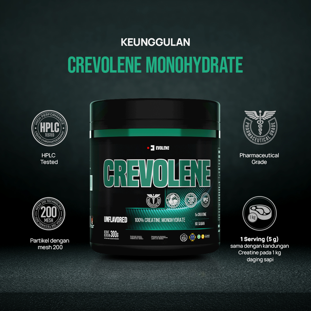 Jual Evolene - [NEW] Crevolene Monohydrate - Creatine - Menambah Massa ...