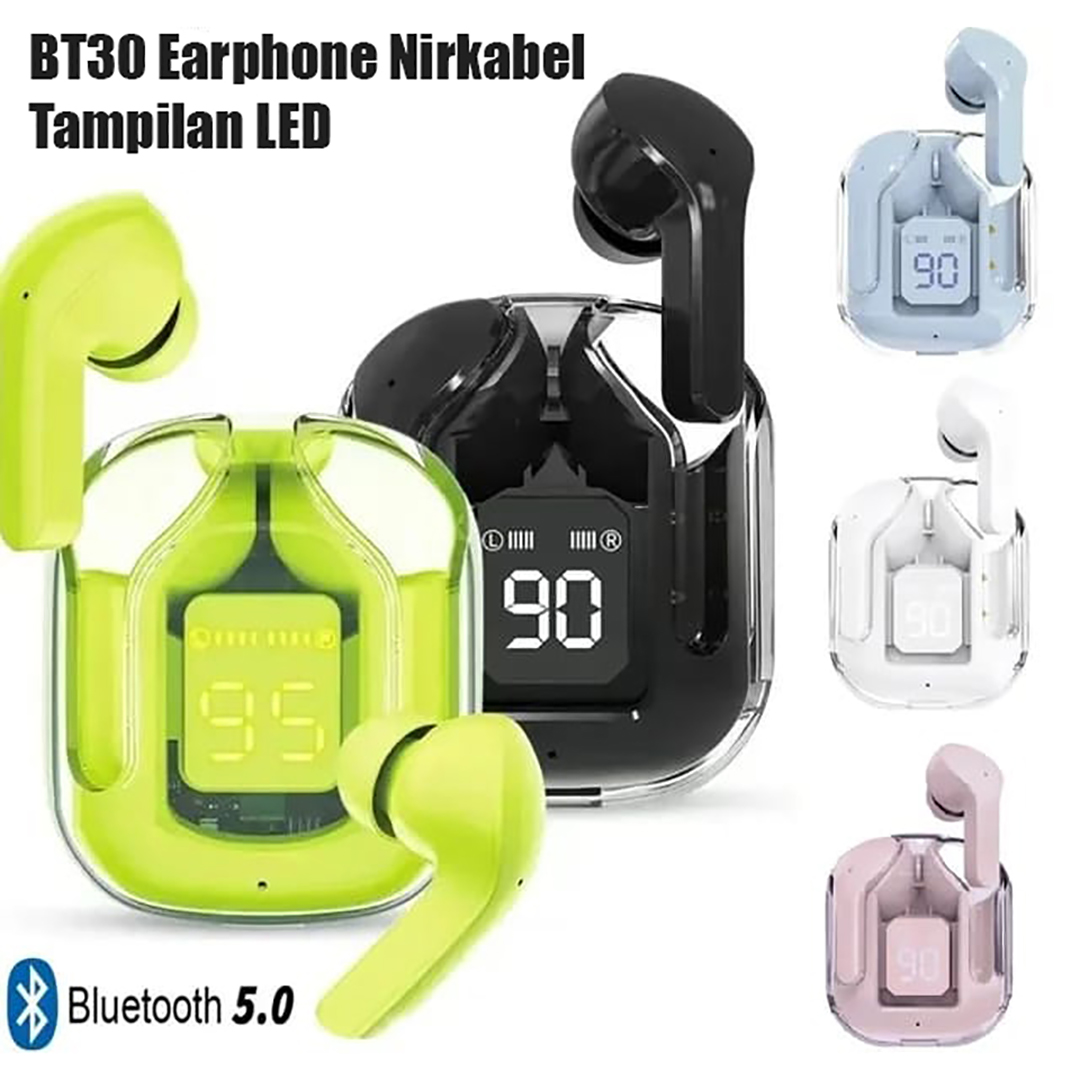 Jual Headset Bluetooth YESPLUS TWS AIR31 Wirelles LED Display Tranparan ...