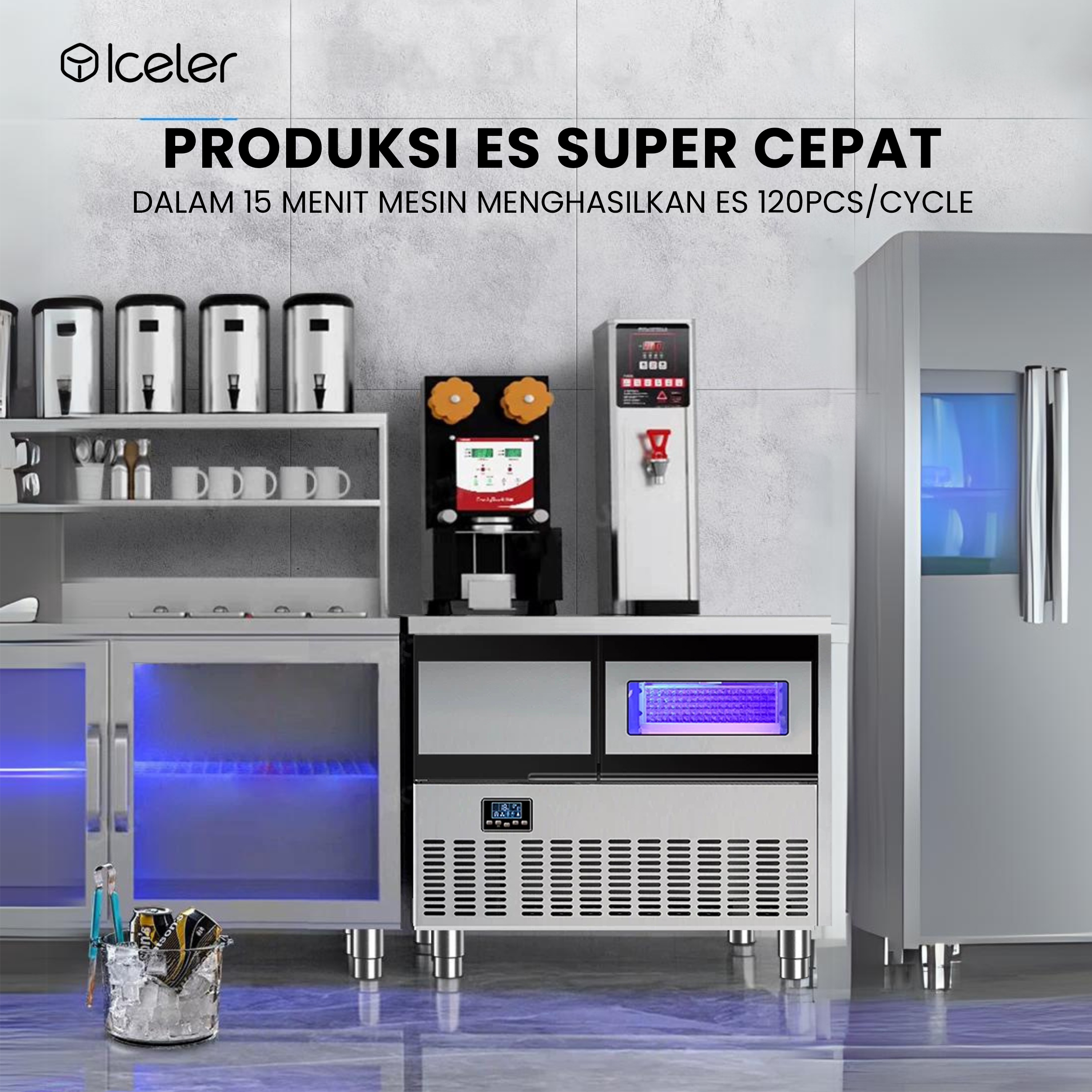 Jual Iceler Mesin Pembuat Es Batu 100 Kg/24 Jam Kapasitas Besar ...