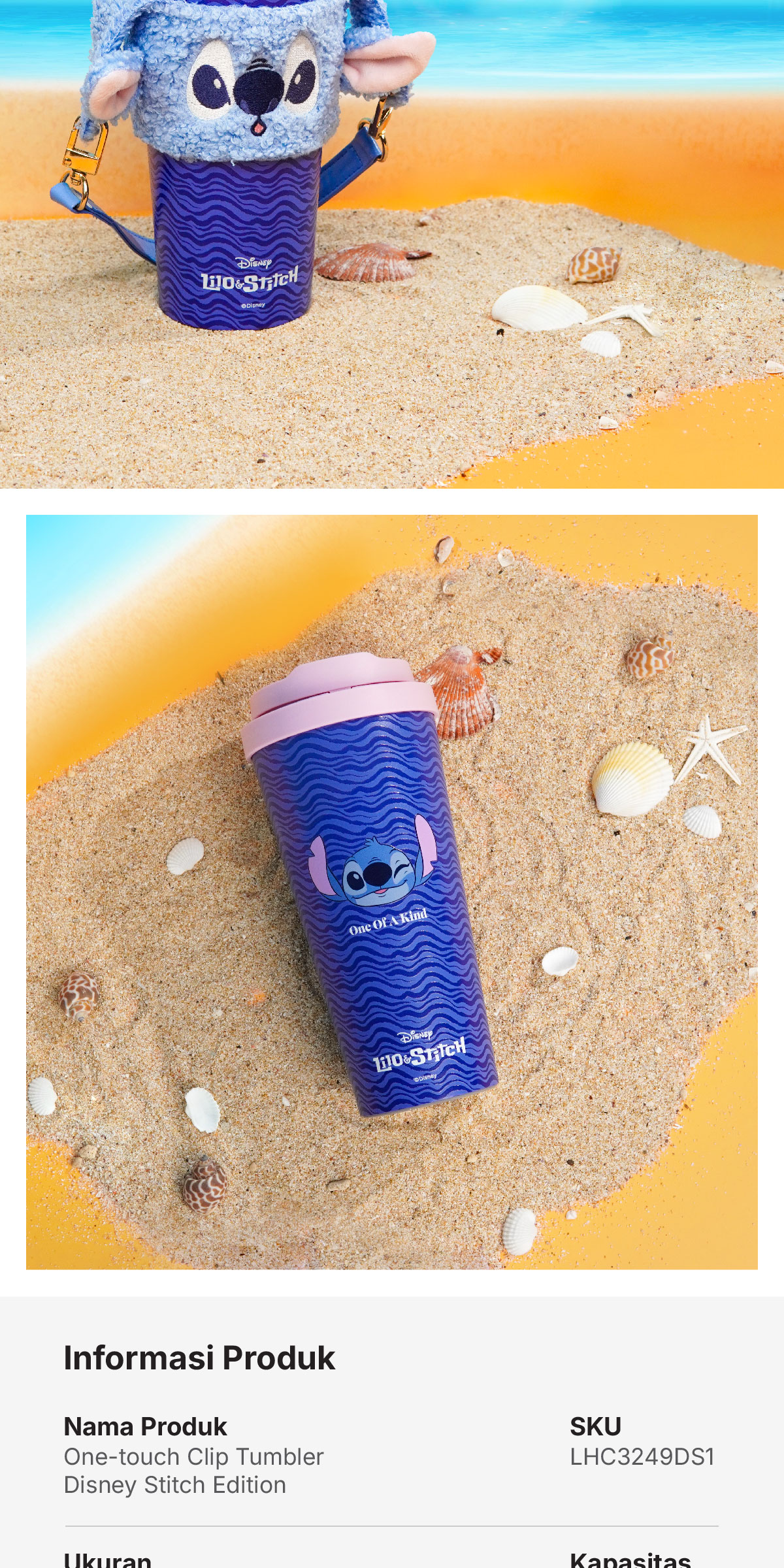 Jual LocknLock One Touch Clip Tumbler Disney Stitch Edition | Shopee ...