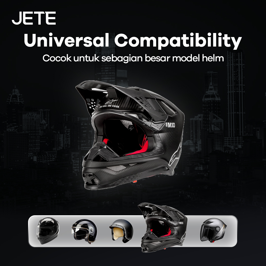 Jual JETE RH1 Helmet Headset Bluetooth IPX6 Helm Motor NOT Intercom ...