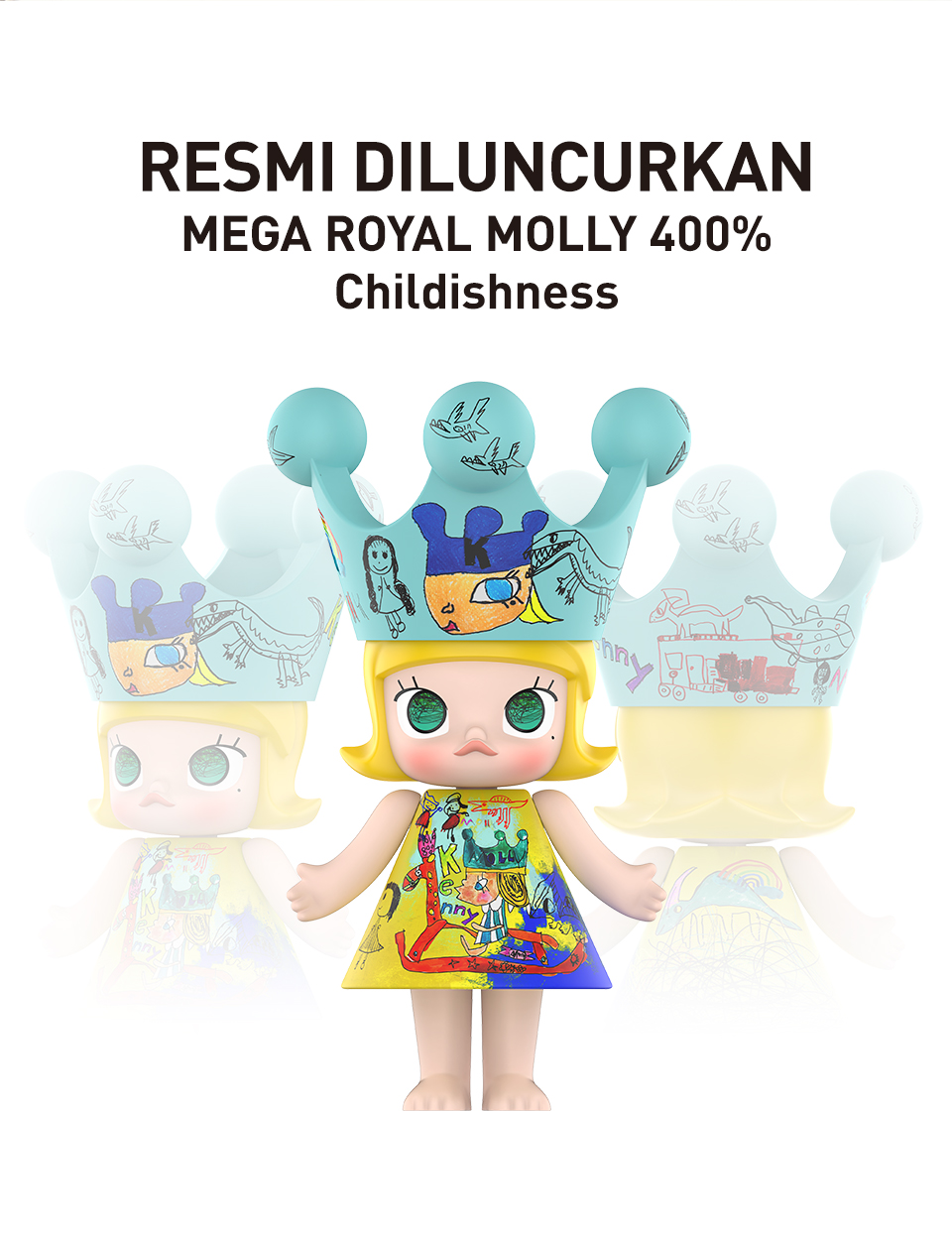 Jual POP MART MEGA ROYAL MOLLY 400% Childishness Limited Edition ...