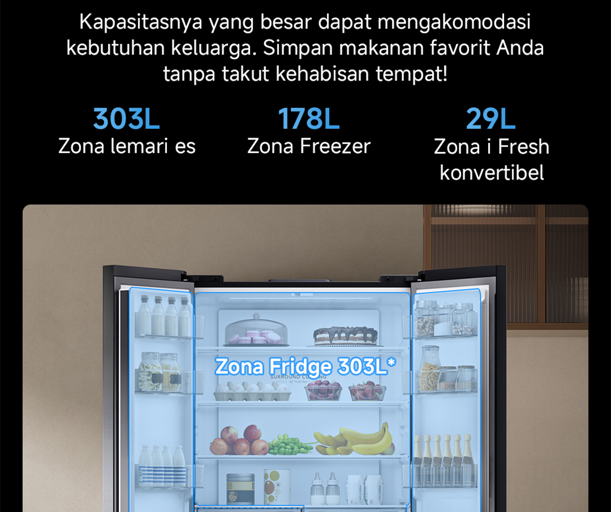 Jual Xiaomi Mijia Refrigerator Cross Door 510L | Smart Control | 510L ...