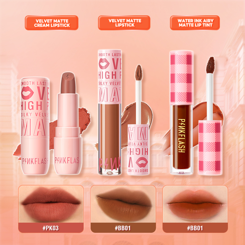 Jual 【Clearance Sale】PINKFLASH Velvet Matte Cream Lipstick Lip Cream ...