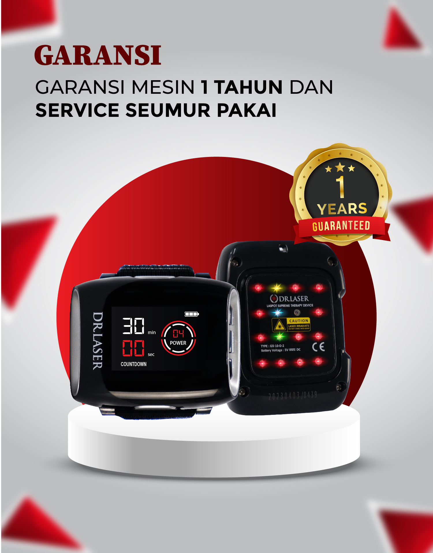 Jual Dr Laser Supreme 16 Titik - Jam Tangan Laser Terapi Kaki, Terapi Tangan, Terapi Stroke ...