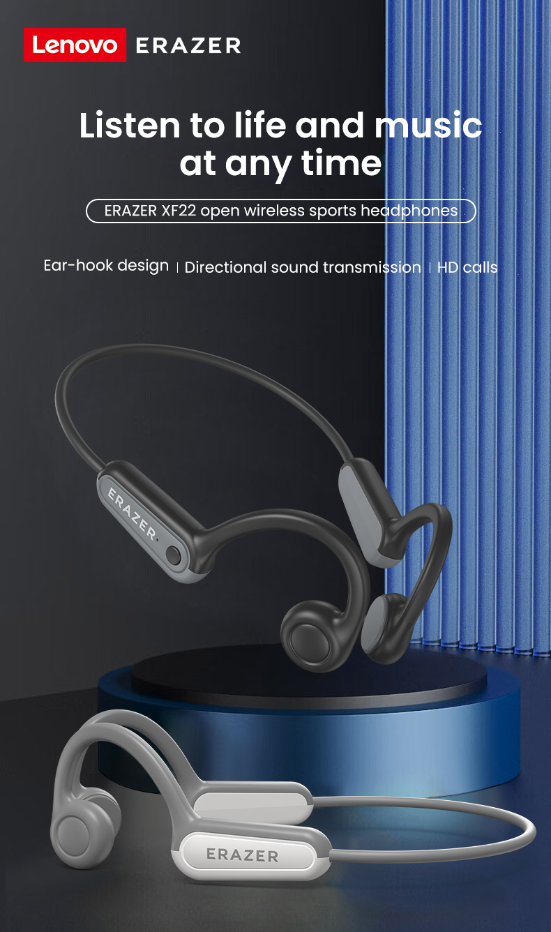 Jual Lenovo ERAZER XF22 Headphone Konduksi Tulang Earphone Bone ...