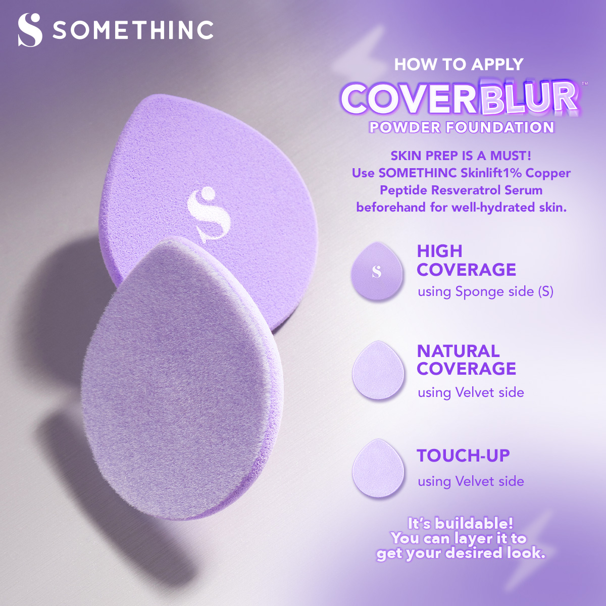 Jual SOMETHINC Copy Paste COVERBLUR Powder Foundation - Seamless Powder ...