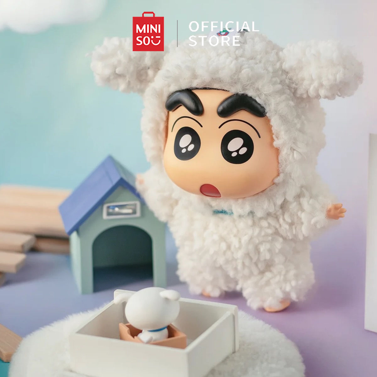 Jual Miniso X CRAYON SHINCHAN Vinyl Plush Blind Box Crayon Gantungan ...