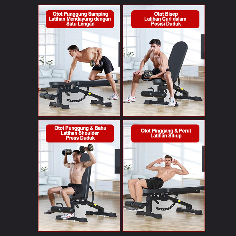 Jual EBUY bangku dumbbell multifungsi/bangku latihan sit-up/Exercise ...