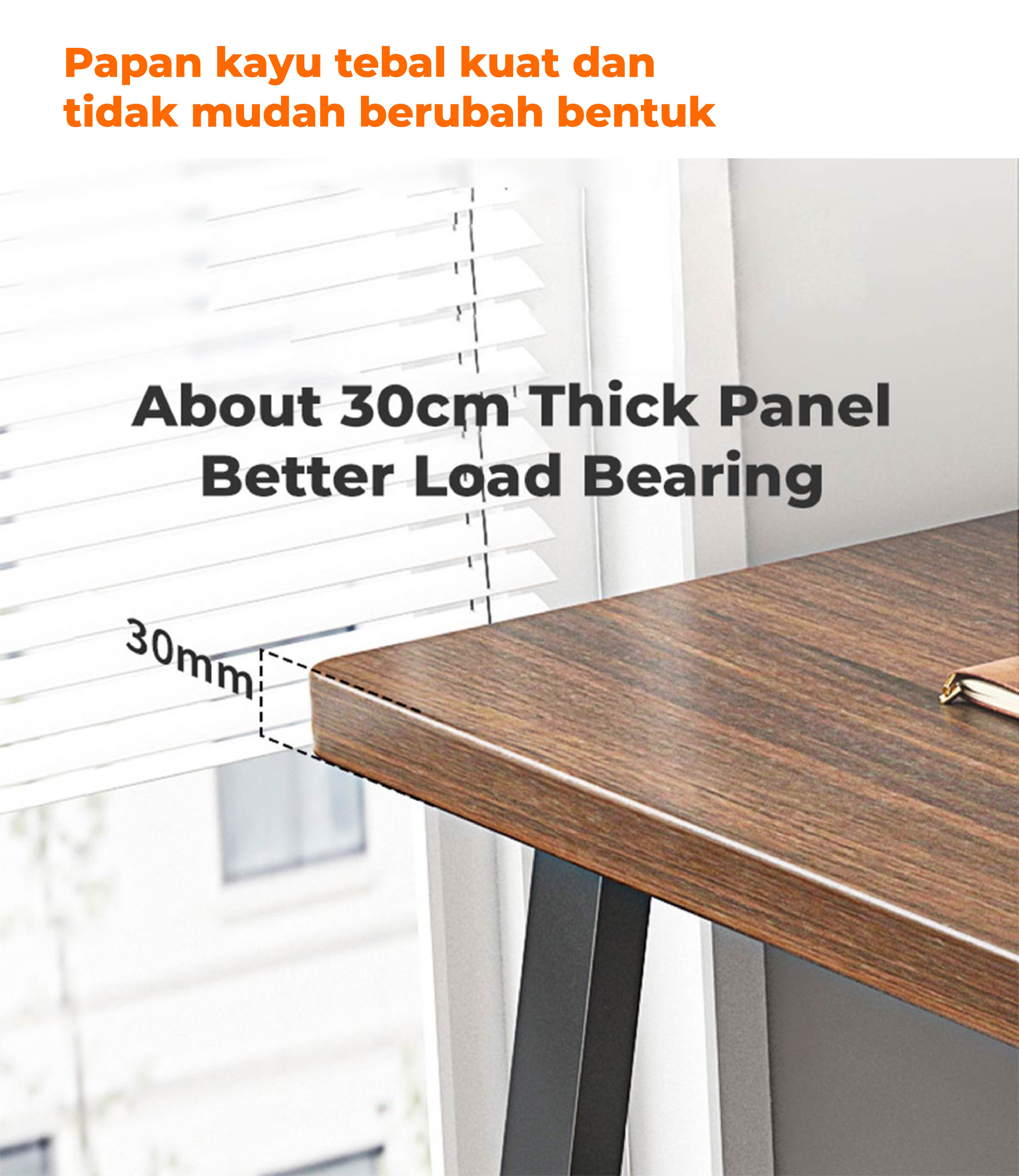 Jual Homedoki Meja Kerja/ Meja Kantor/ Meja Belajar/ Office Table/ Meja Kayu Minimalis | Shopee ...