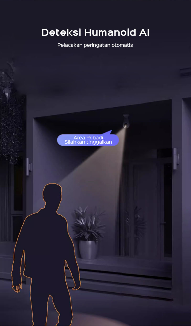 Jual HAN RIVER 360° CCTV Camera Smart Pendeteksi Manusia Lensa Call 2 ...