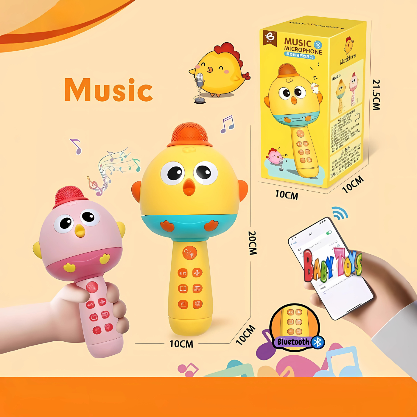 Jual BabyToys Mainan Mikrofon Edukasi Anak Mic Bluetooth Speaker ...