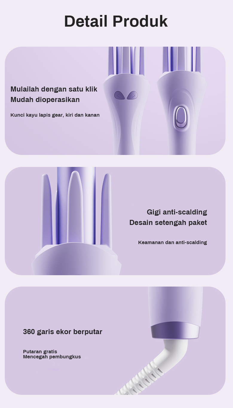 Jual MAIMEITE Model Upgrade Curly Catokan 26mm Hair Curly Styler Catokan Curly Otomatis Ceramics ...