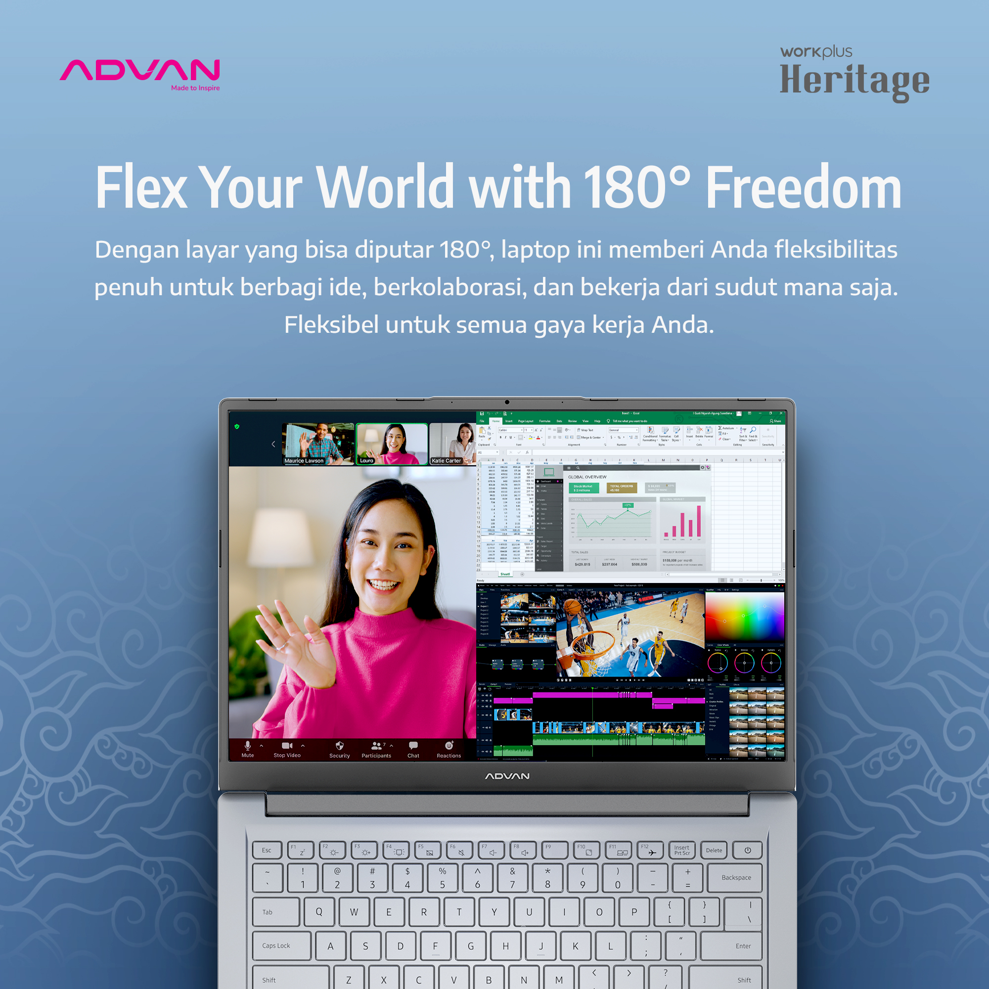 Jual [EXCLUSIVE LAUNCH] ADVAN Laptop Workplus Heritage Ryzen 5 7535HS | 16GB/1TB | Desain ...