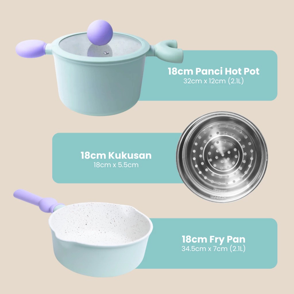 Jual JOYCOOK x FUNNYCOOK Korean Steamer Pan Panci Susu Kukus Set ...