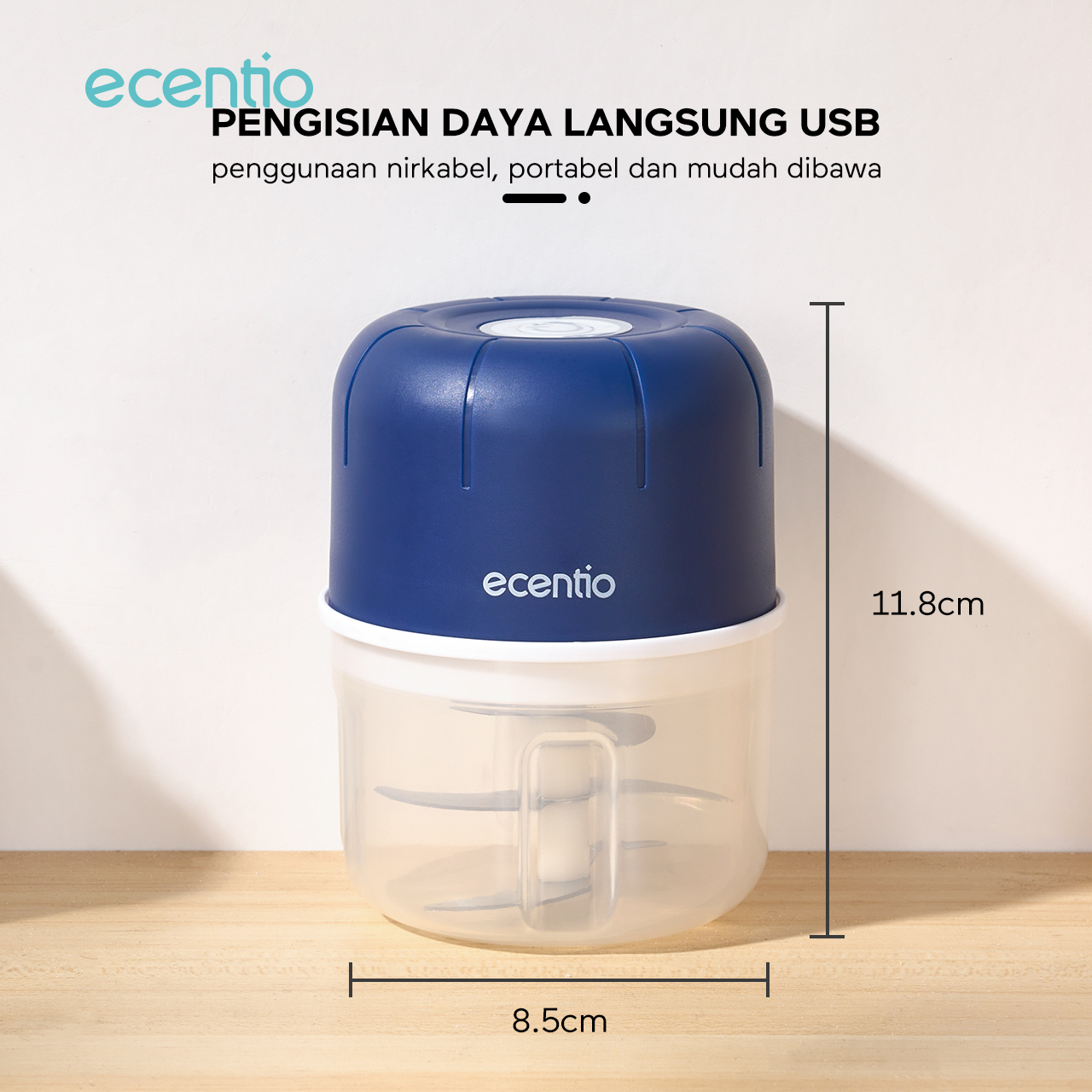 Jual ecentio chopper mini blender chopper coper daging dan bumbu ...