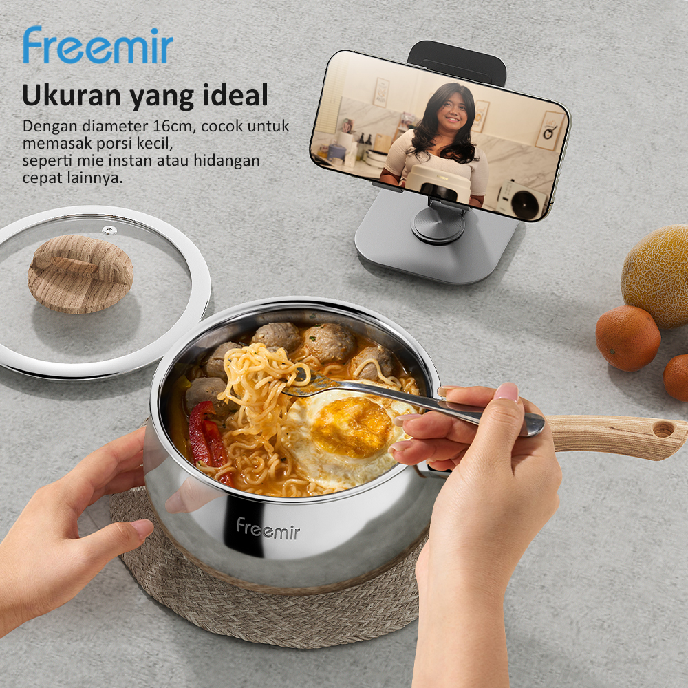 Jual Special freemir Panci Susu Gemoy Stainless Steel 16cm Panci Sauce ...