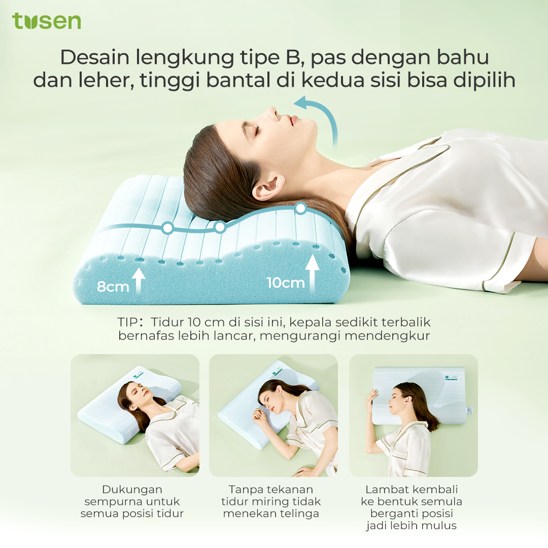 Jual 【NEW ARRIVAL】TUSEN DeepSleep Cloud 5+ Bantal Memory ARC Pillow ...