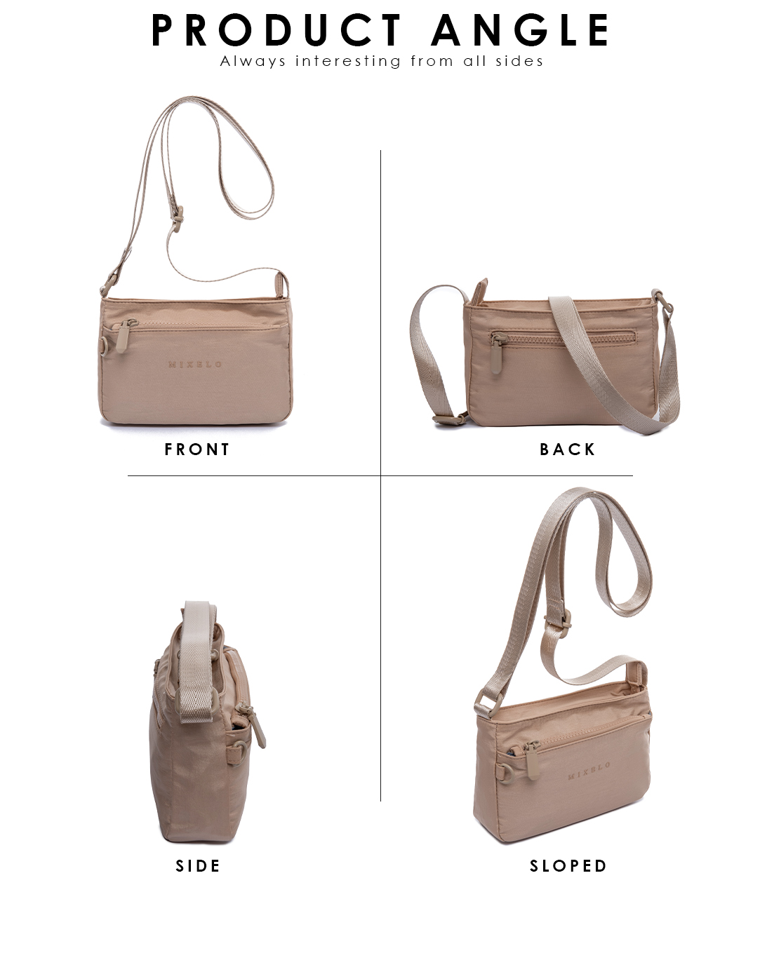 Jual Mixelo Tas Selempang Wanita Lena Sling Bag Nylon Waterproof Tas ...