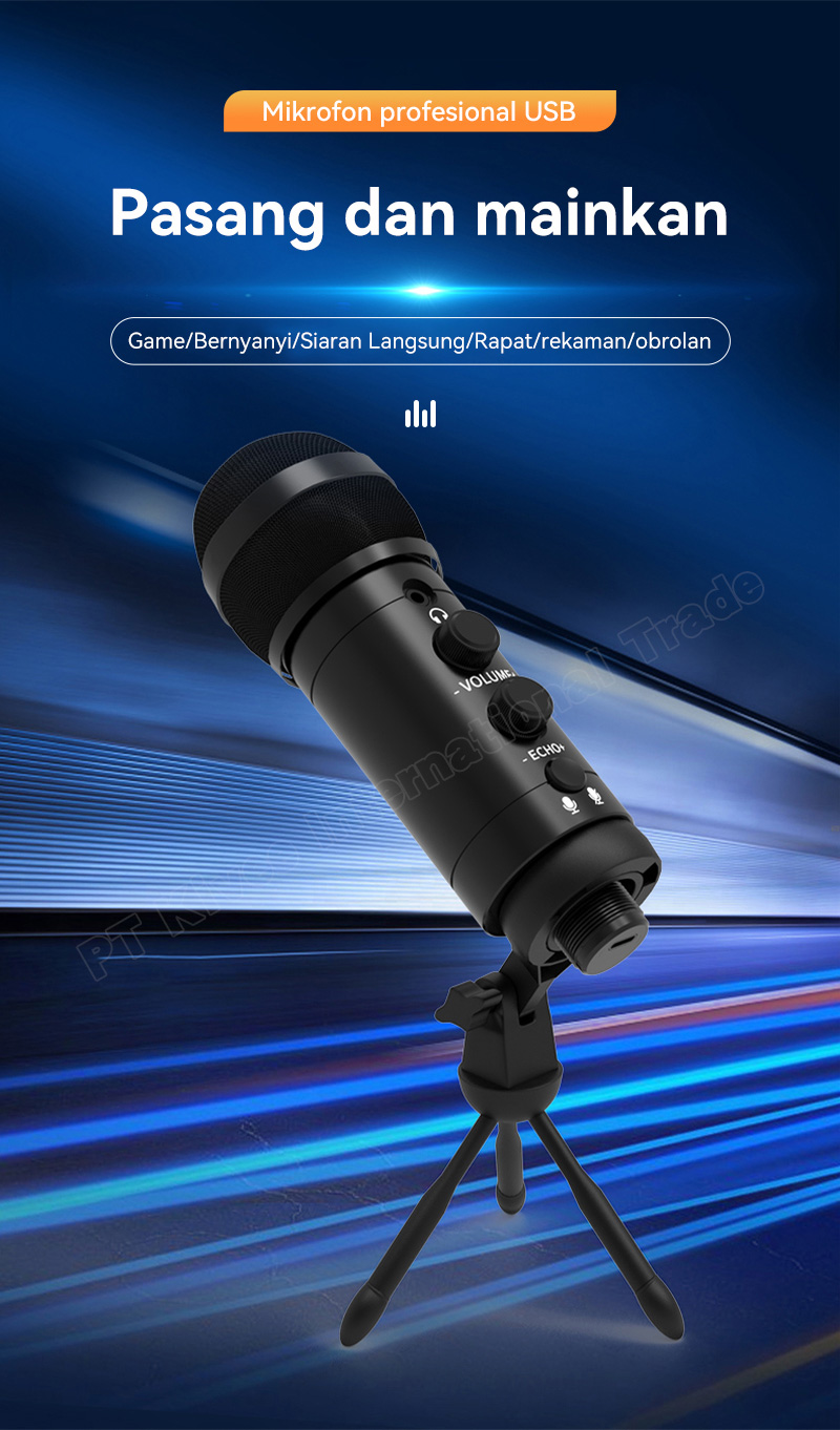 Jual KIVEE Microphone Condenser KV-US37 Live Microphone with Active ...