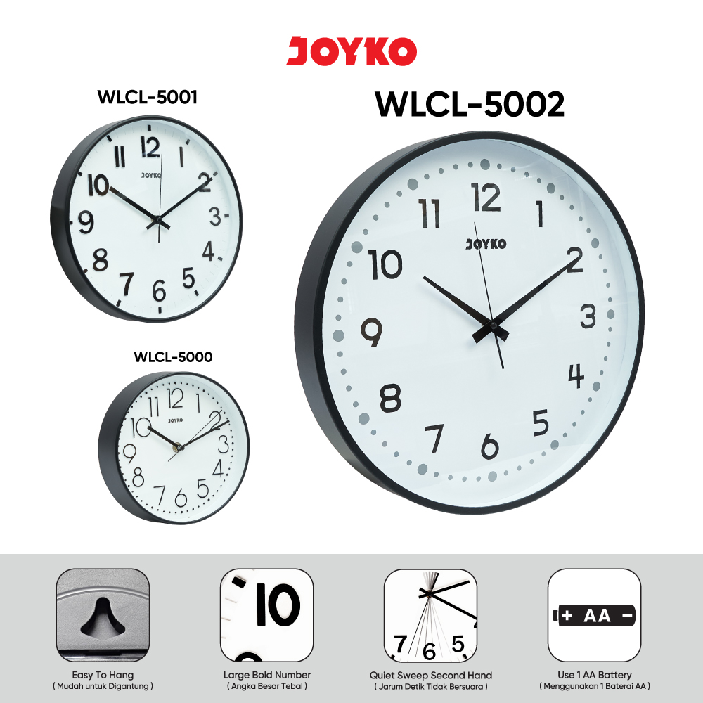 Jual JOYKO Wall Clock Jam Dinding WLCL-5000~5002 | Shopee Indonesia