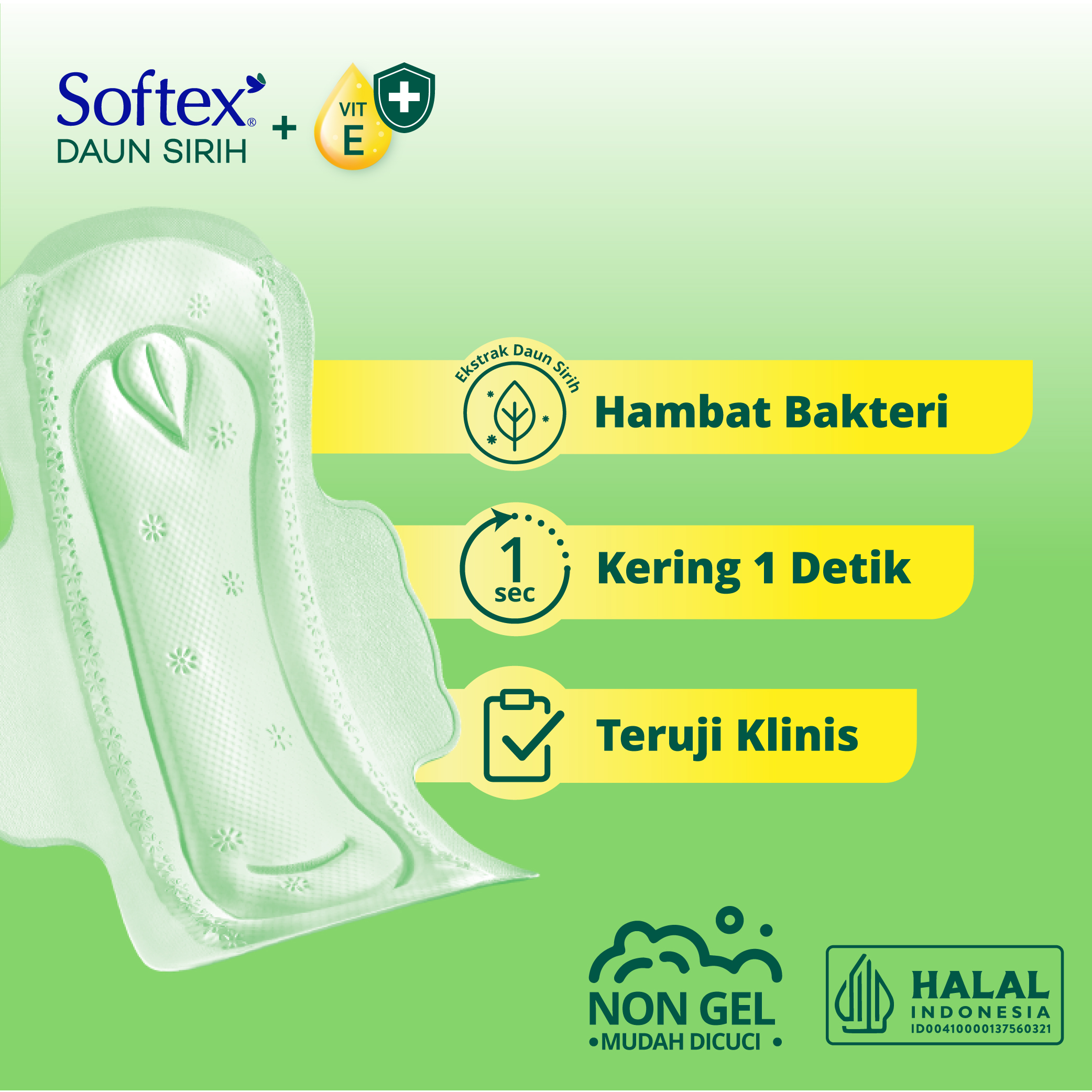 Jual Softex Daun Sirih + Vitamin E Jumbo Pack 23cm isi 30 Pads ...