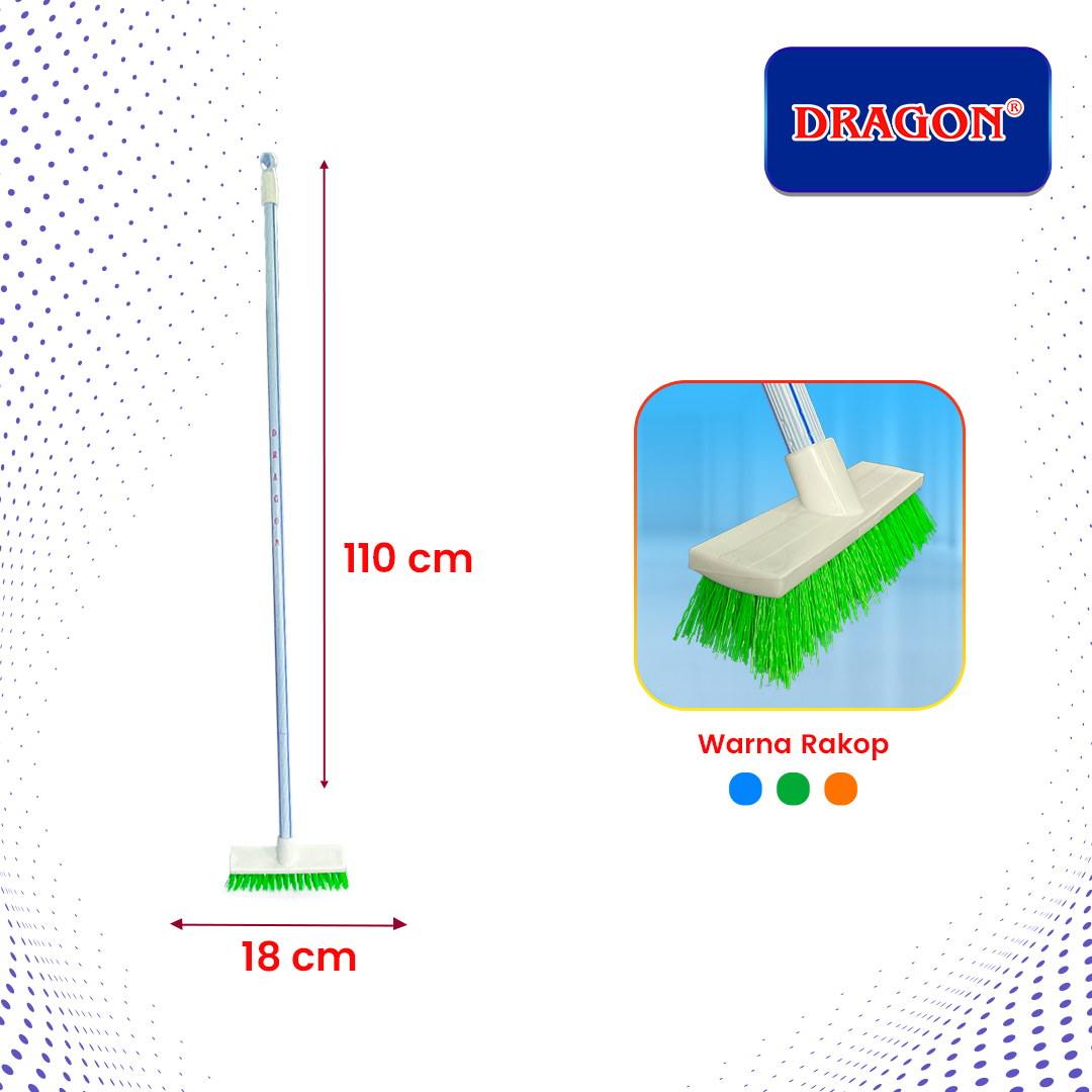 Jual DRAGON D932 Sikat Dorong Lantai WC Toilet 110 Cm Pembersih Kamar Mandi Cleaning Brush ...