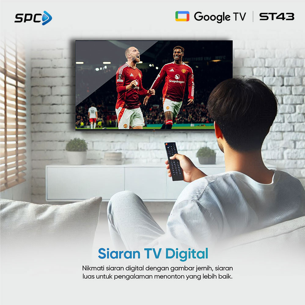 Jual SPC TV43 inch - ST43 Google TV - FHD | Dolby Audio | Google ...
