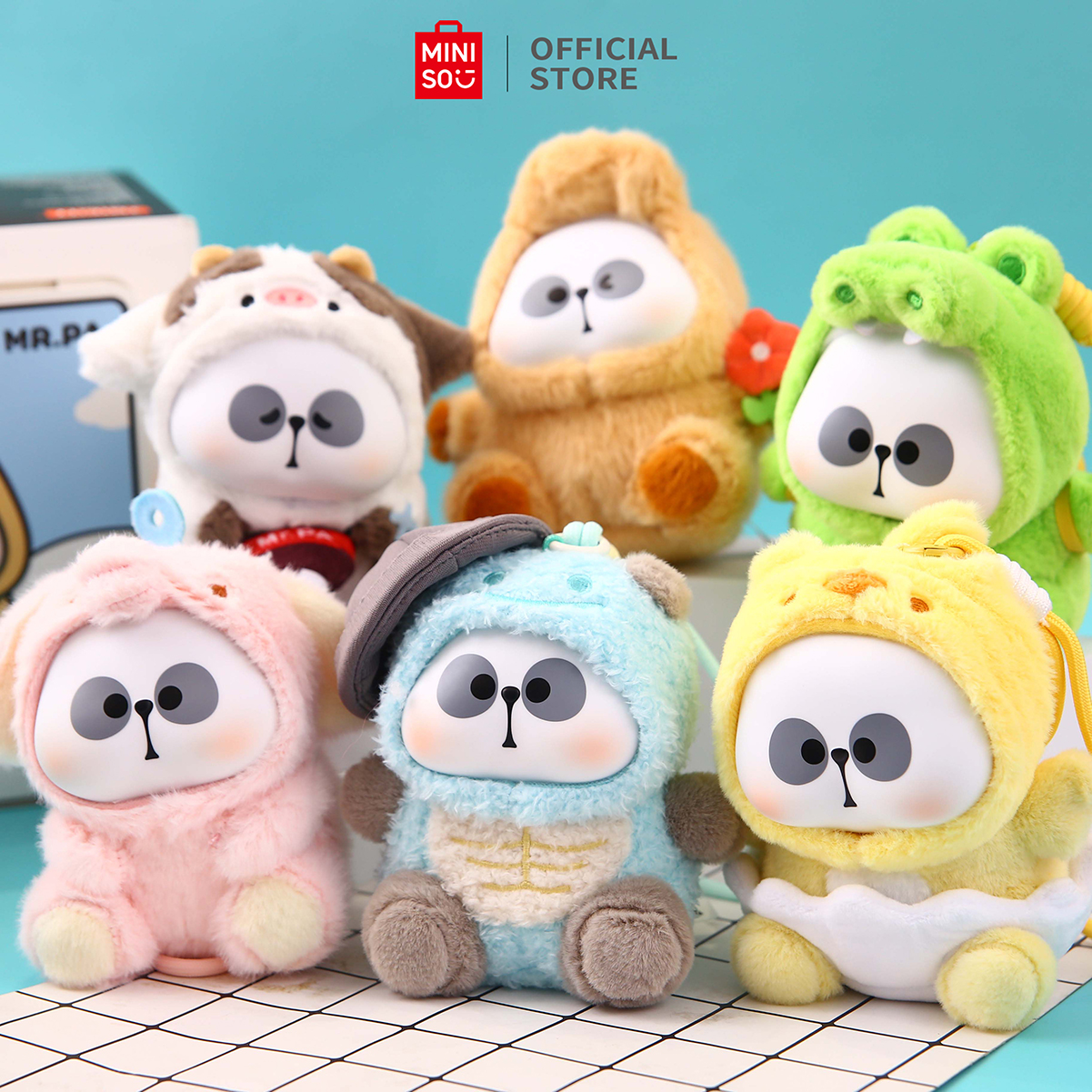 Jual MINISO Mr. Pa Pa Animal Series Boneka Panda Gantungan Kunci Kotak ...