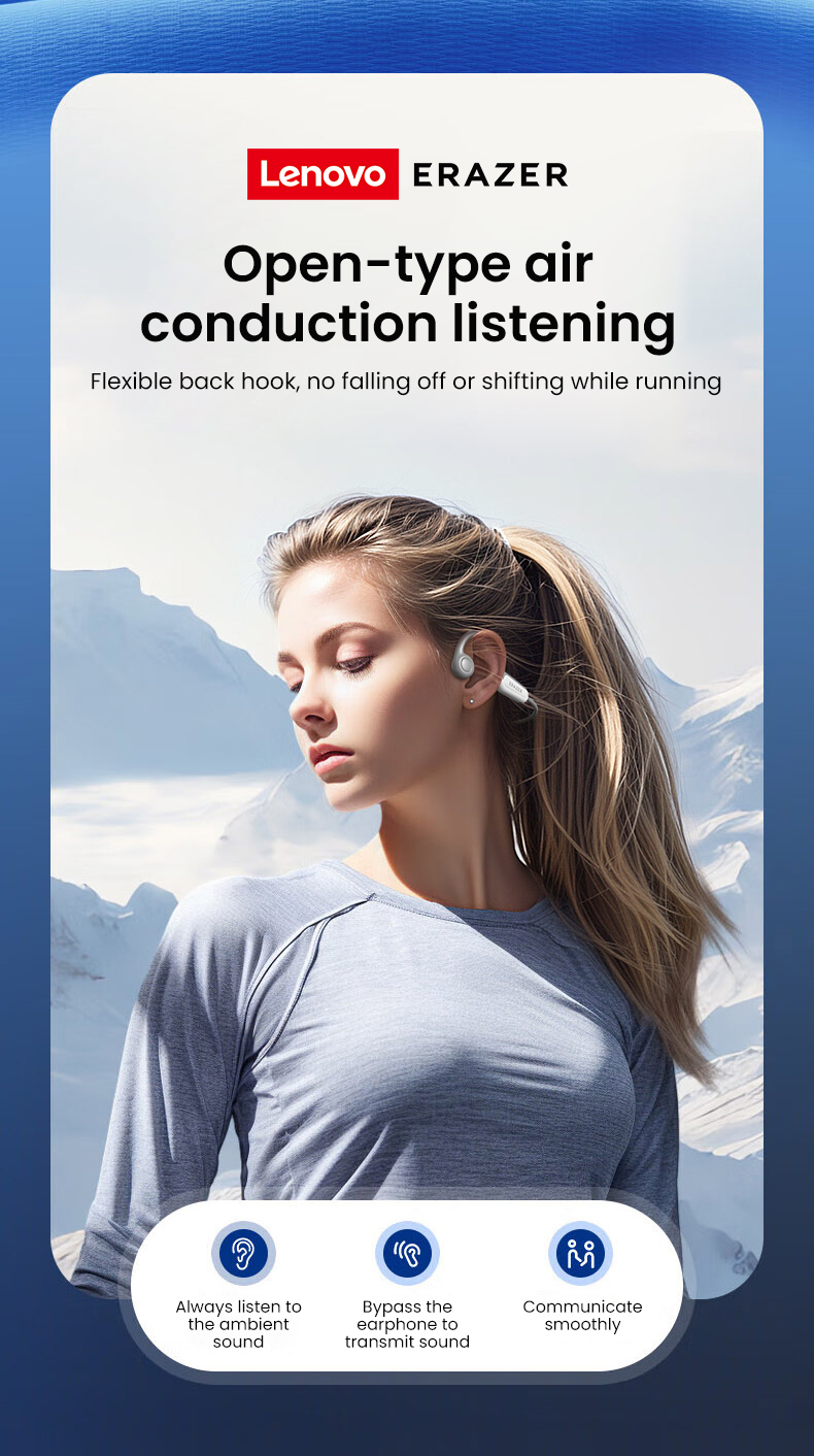 Jual Lenovo ERAZER XF22 Headphone Konduksi Tulang Earphone Bone ...