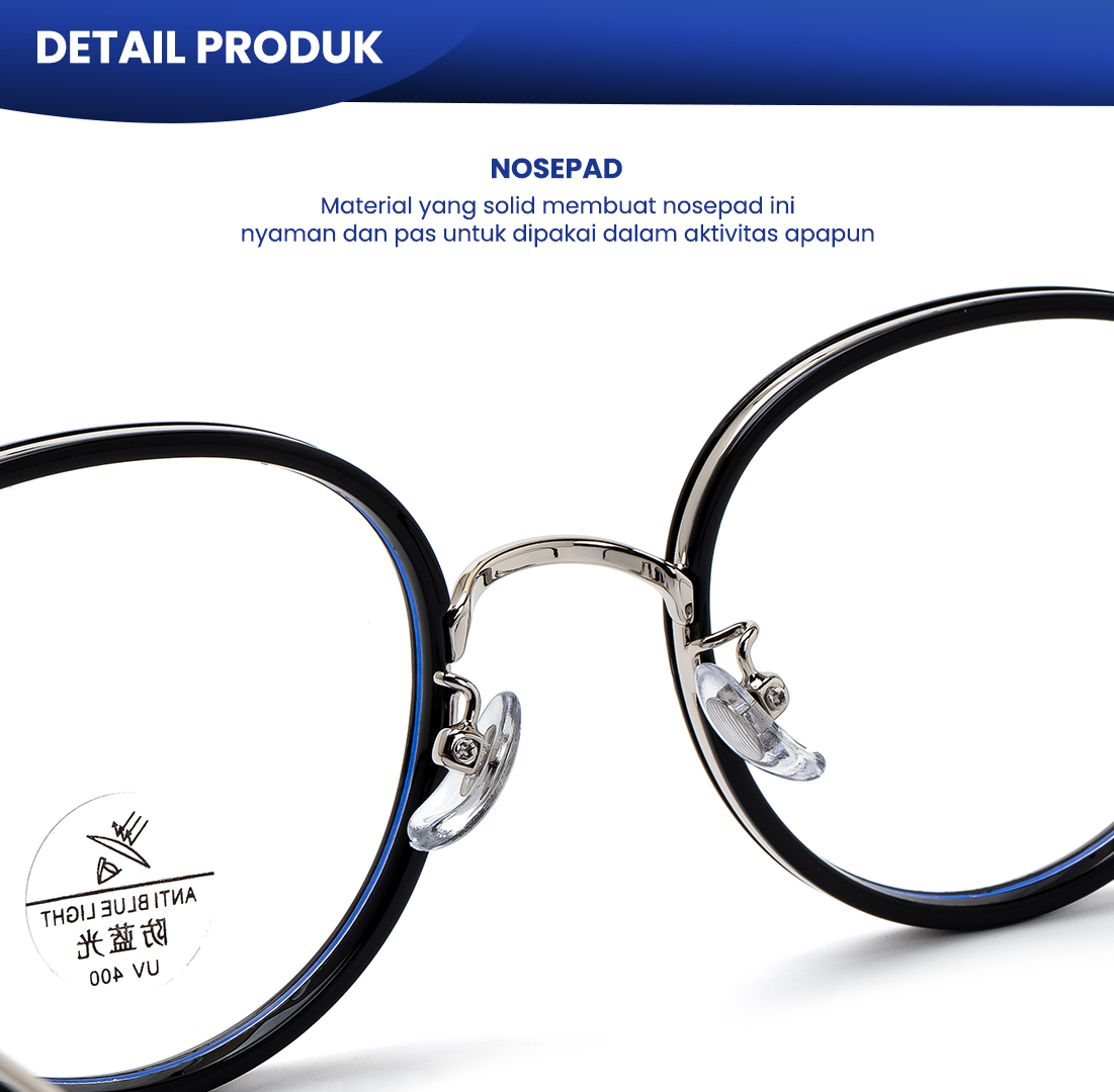 Jual IOOI Kacamata Bulat Fashion Wanita Pria Photocromic Bisa Minus Anti Radiasi Blueray Terbaru ...