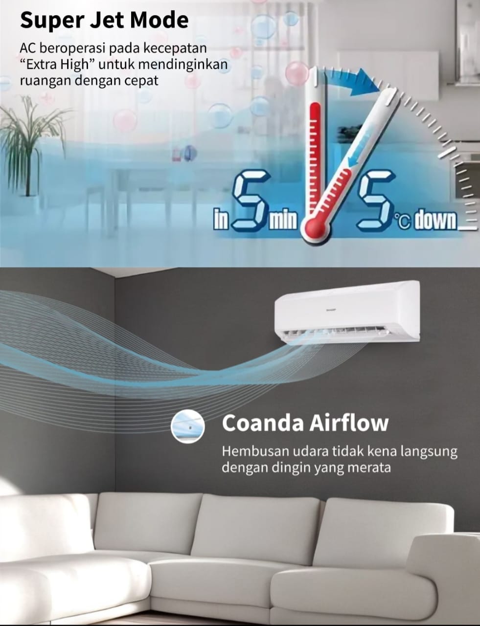 Jual SHARP AC 3/4 PK A7BEY Garuda Series + Pasang AH-A7BEY | Shopee Indonesia