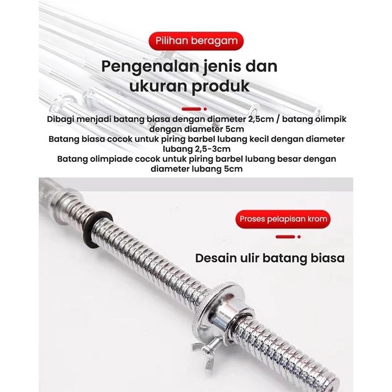 Jual Stick Barbel 120/150/180CM Stick Barbel / Peralatan Kebugaran ...