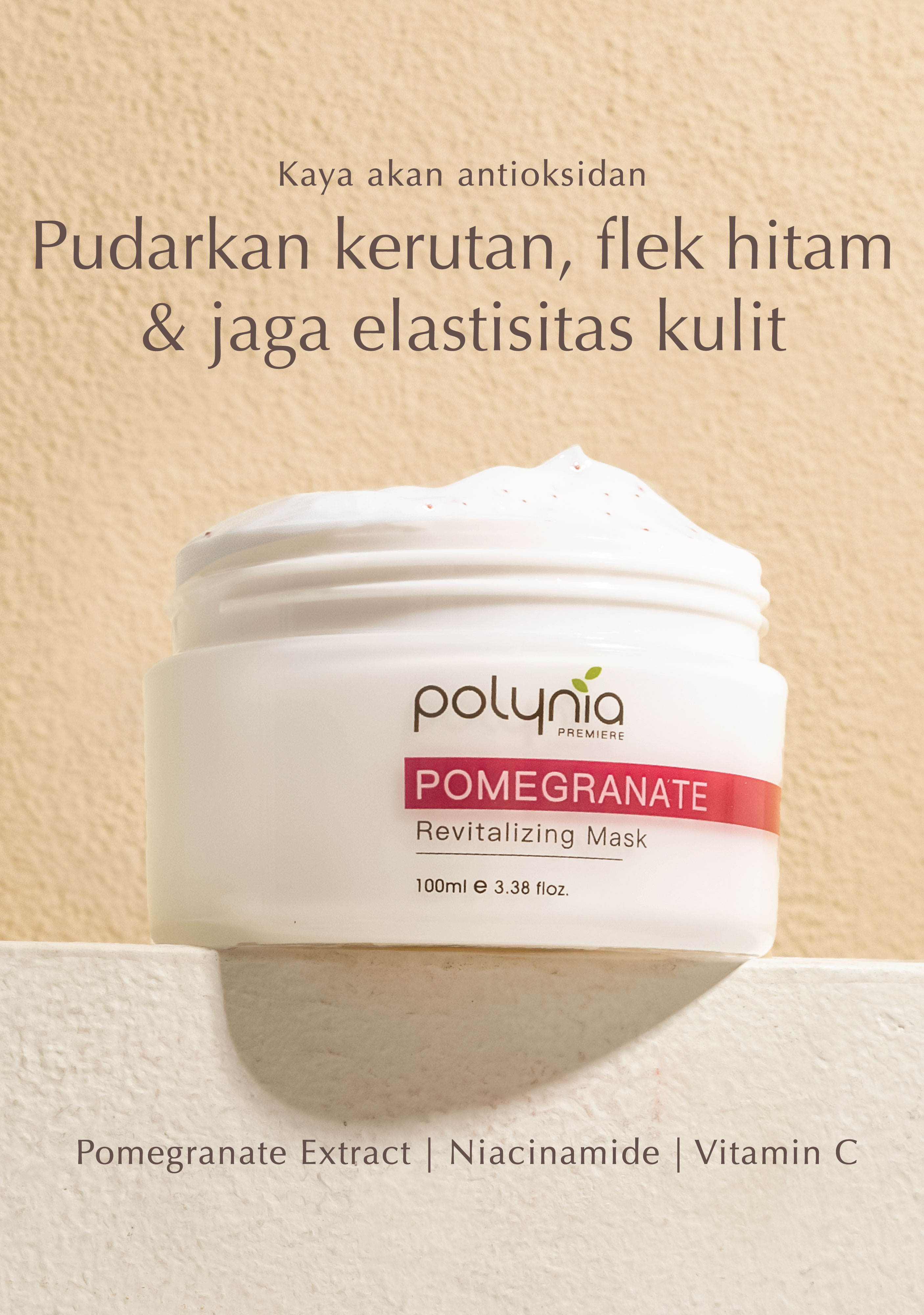 Jual POLYNIA | Pomegranate Revitalizing Face Mask | Masker Anti Aging ...