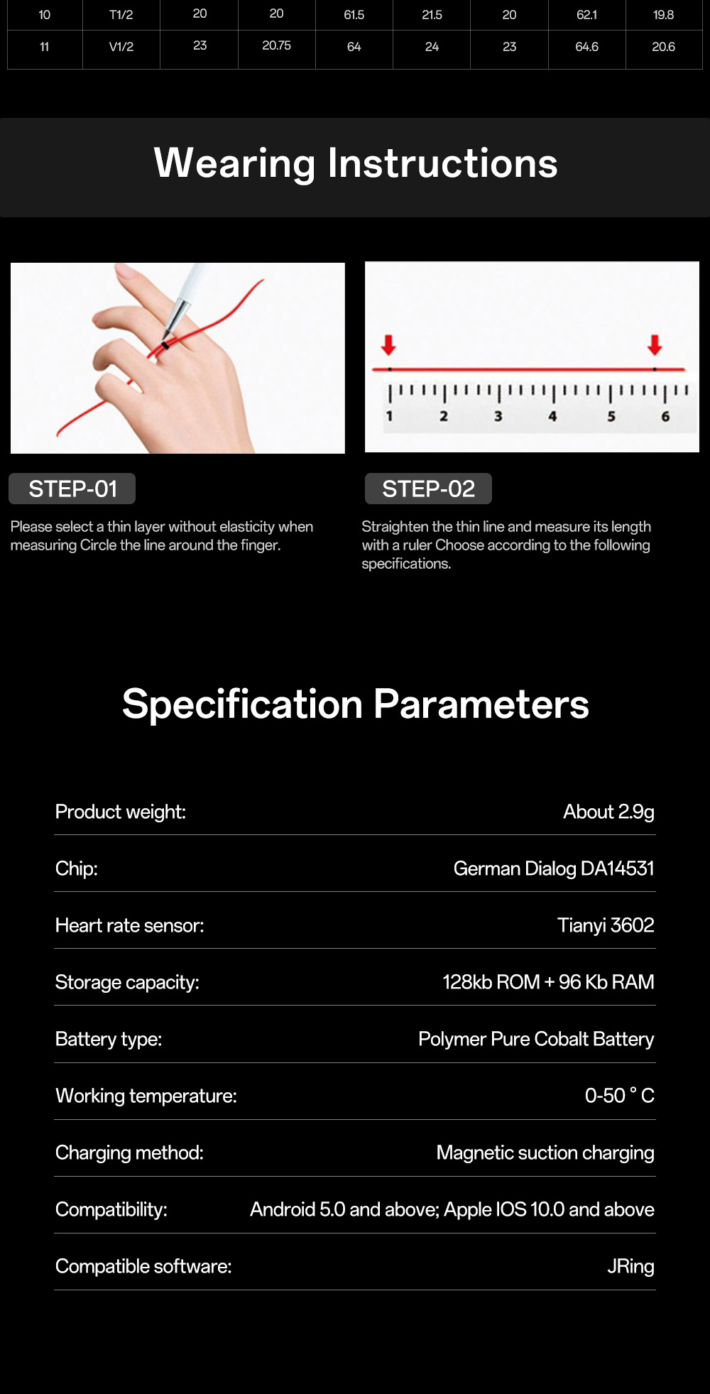 Jual Aolon Ring Gen 3 Smart Ring Swimming IP68 Waterproof Health Ring ...