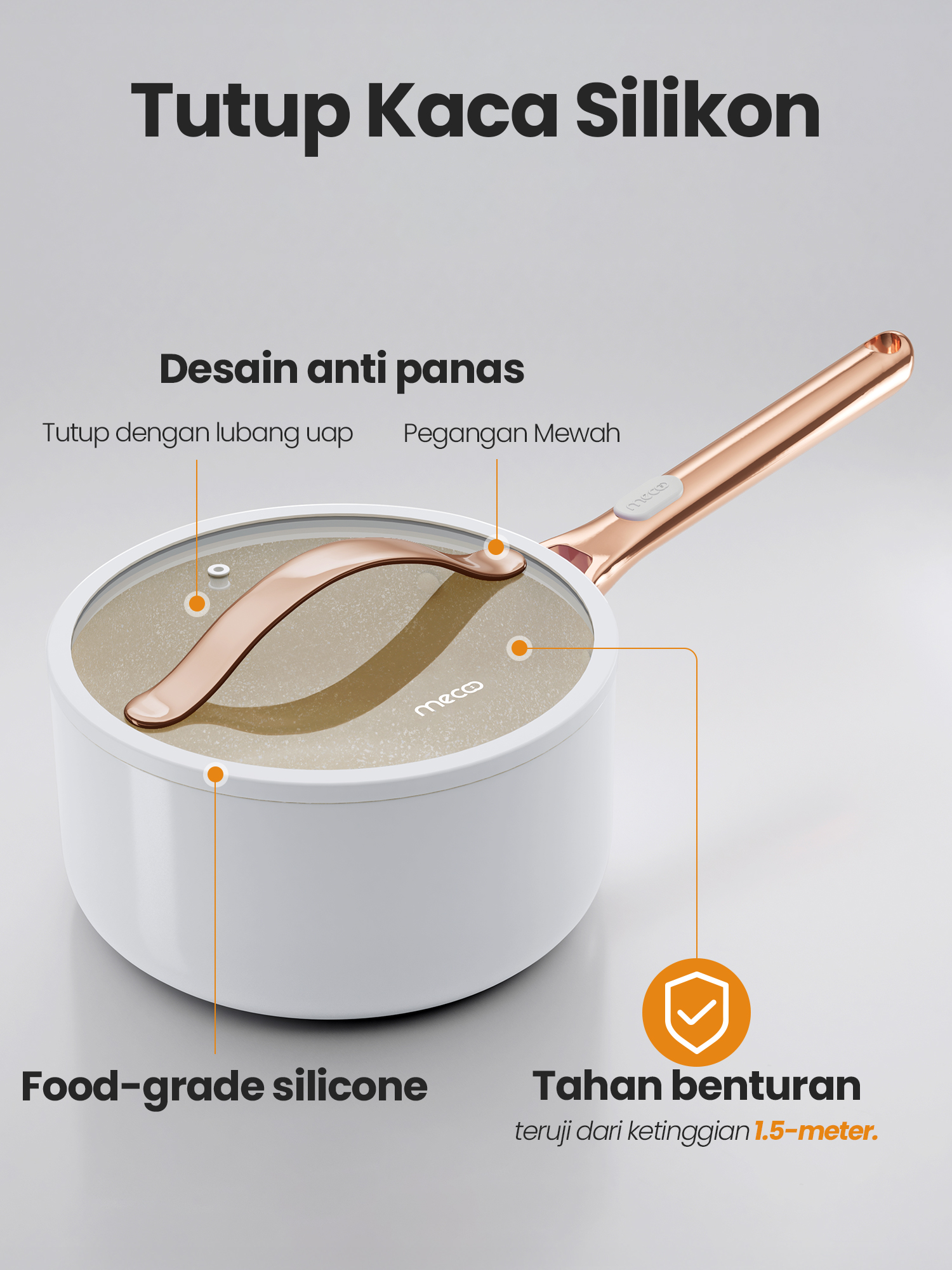 Jual Mecoo Most Aesthetic Premium Non-stick Cookware Set 7 PCS Granit ...