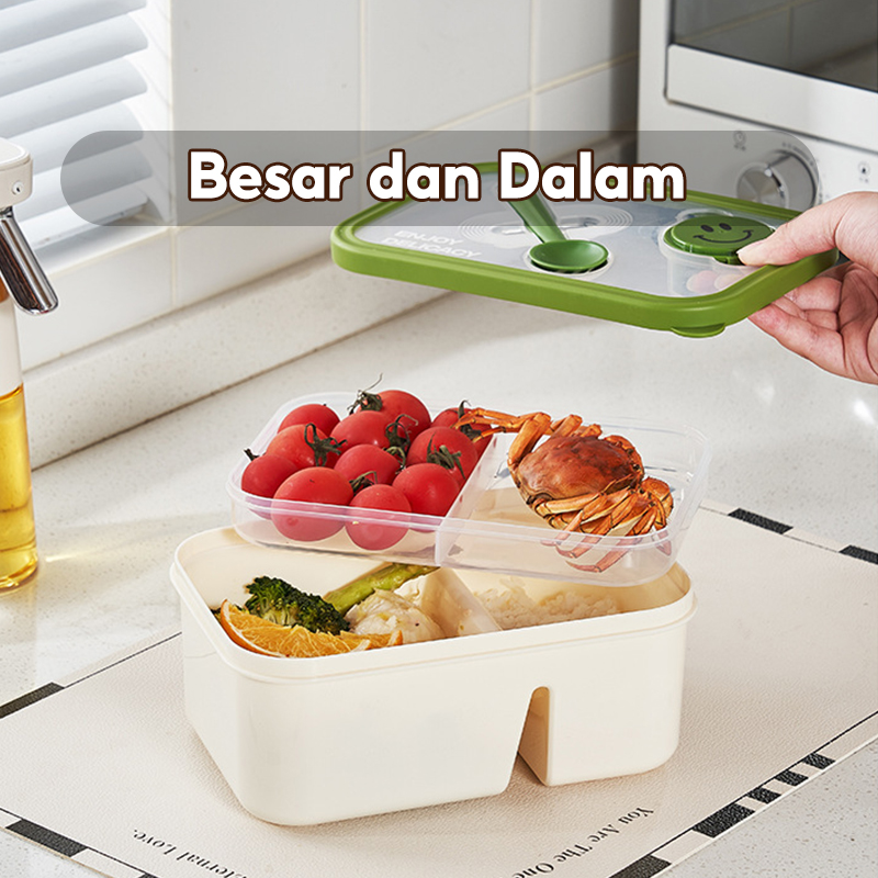 Jual Yoowoo Lunch Box / Kotak Makan / Set Kotak Bekal Makan Siang Untuk ...