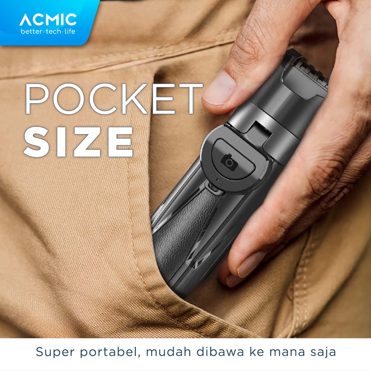 Jual [New Launch] ACMIC MINIPOD Grip Tripod Tongsis Mini Remote ...