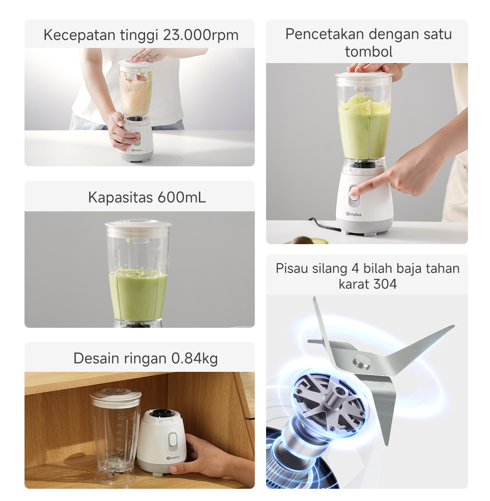 Jual Simplus Blender Multifungsi 250W Juicer Portable Food Grade Tahan ...