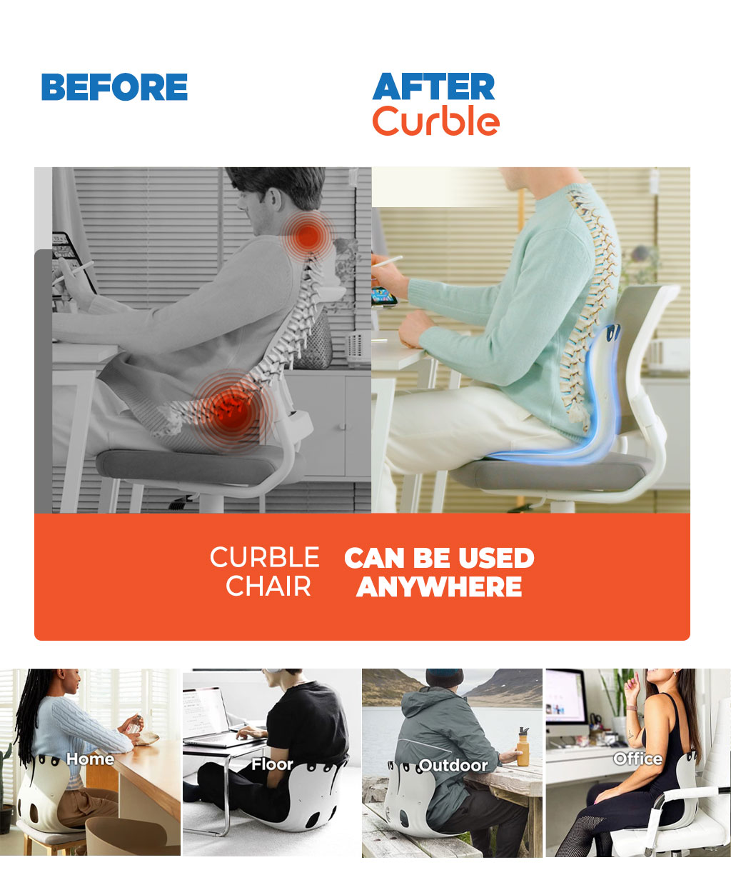 Jual Curble Posture Chair Grand (Red) & Cover - BUY 2 GET 4 (2pcs ...