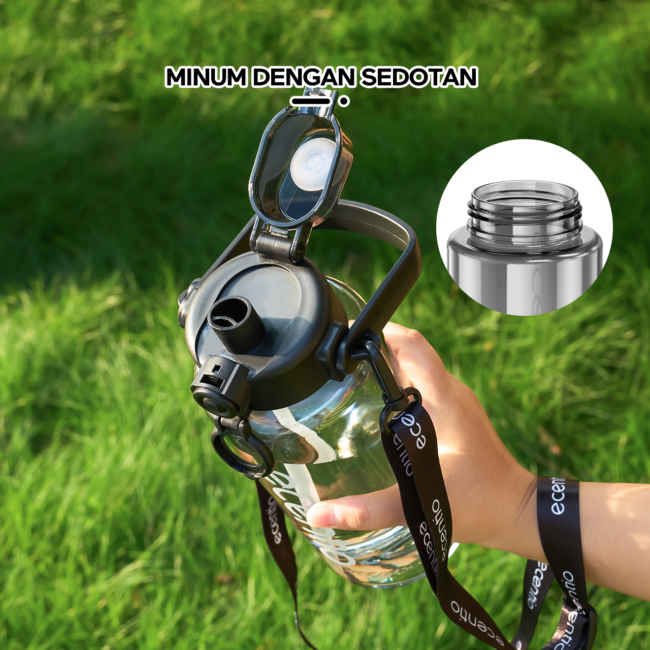 Jual ecentio botol plastik 1100ml botol minum besar botol minum ...